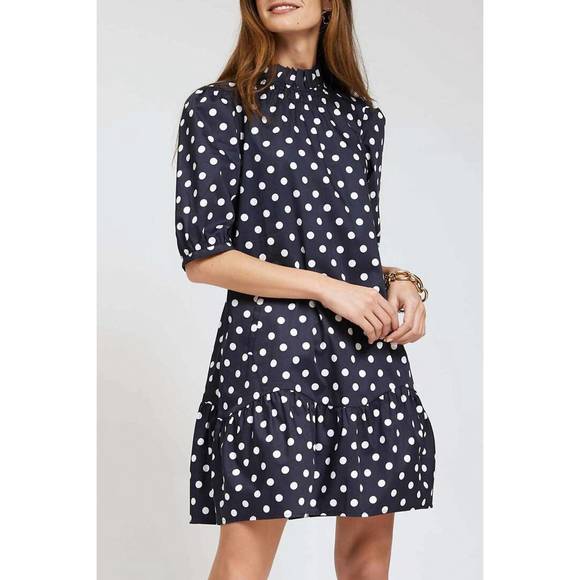 Tyler Boe | Dresses | New Tyler Boe Pipa Poplin Dot Skimmer Dress In ...